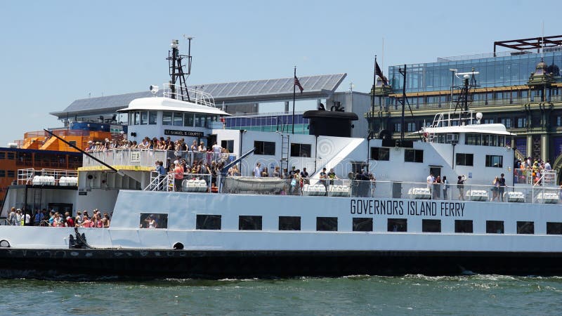 Governors Island Ferry in New York Editorial Photography - Image of ...