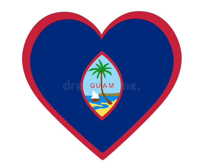 Guam Flag National Oceania Emblem Heart Icon Vector Stock Vector ...