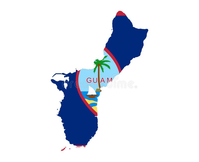 Guam Flag National Oceania Emblem Map Icon Vector Stock Vector ...