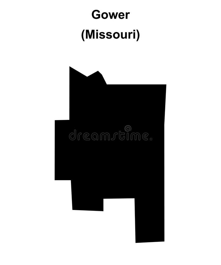 Gower outline map stock vector. Illustration of contour - 387457122