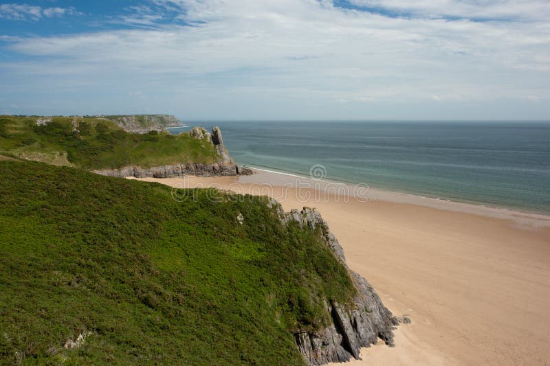 Gower Peninsula, Wales stock image. Image of spring, beach - 23788345