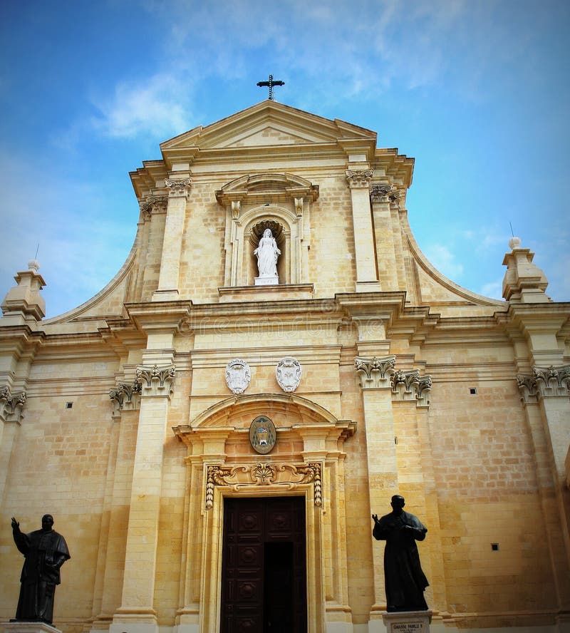 The Gozo Cathedral Inside the Citadel of Victoria or Rabat - Victoria ...
