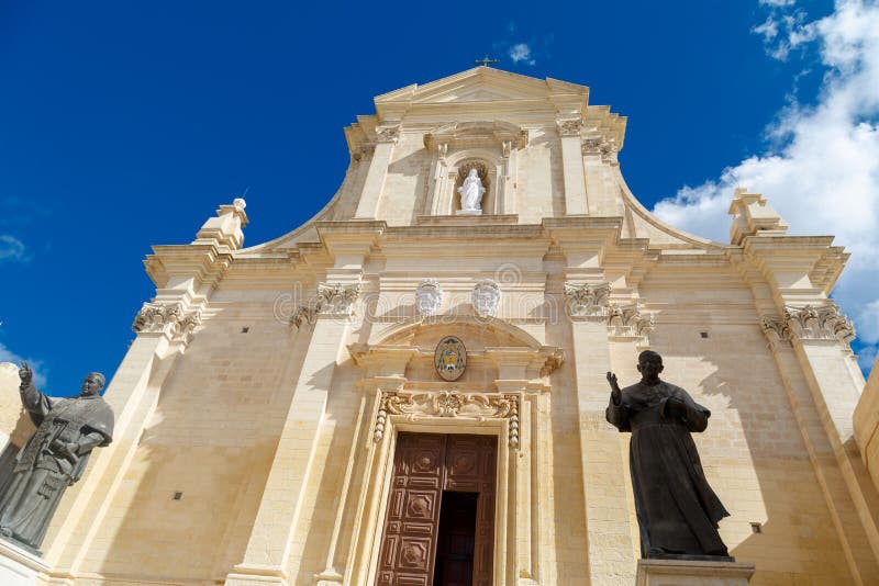 Gozo Cathedral View stock photo. Image of religion, estate - 68475364