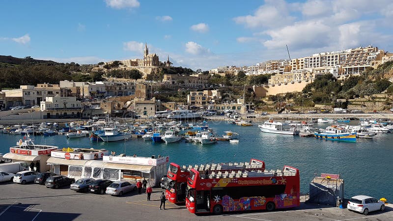Gozo Island harbour editorial stock image. Image of island - 84916649