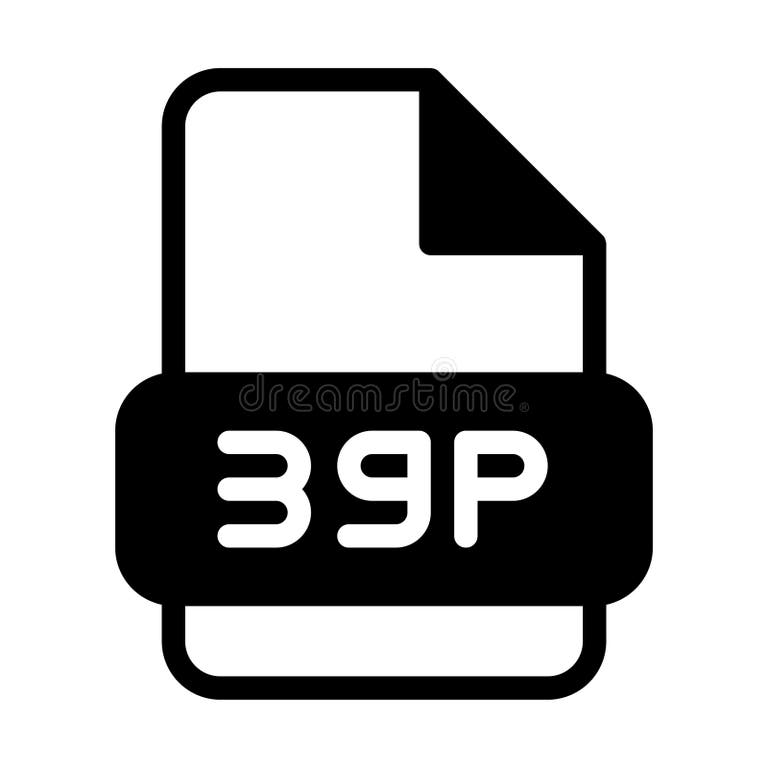 3gp File Format Video Icons. Web Files Label Icon Stock Vector ...