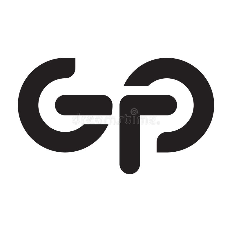 Gp Initial Letter Vector Logo Icon Stock Vector - Illustration of flat ...