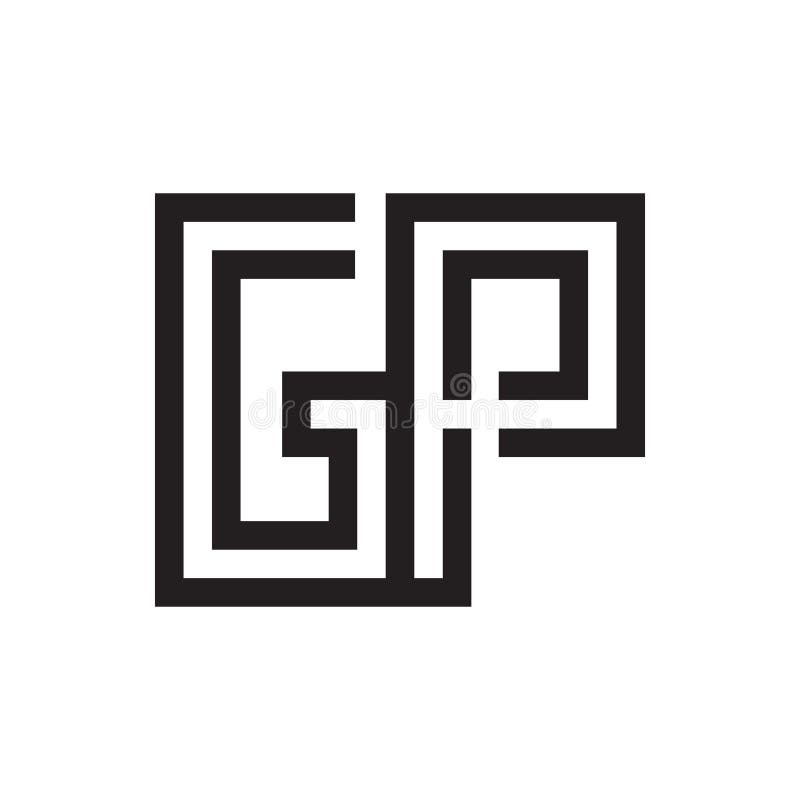 Gp Initial Letter Vector Logo Icon Stock Vector - Illustration of ...