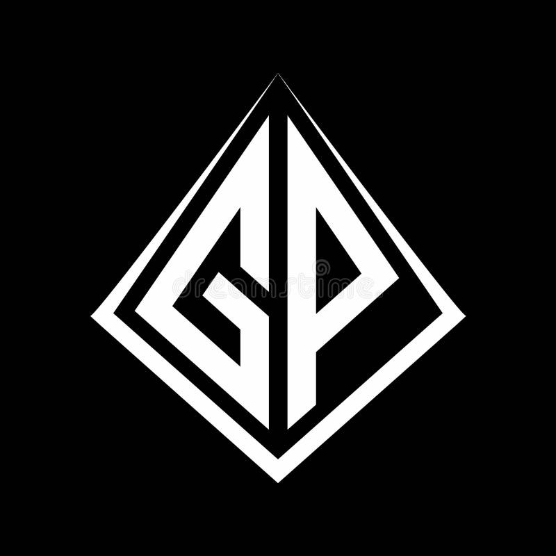 GP Logo Letters Monogram with Prisma Shape Design Template Stock Vector ...
