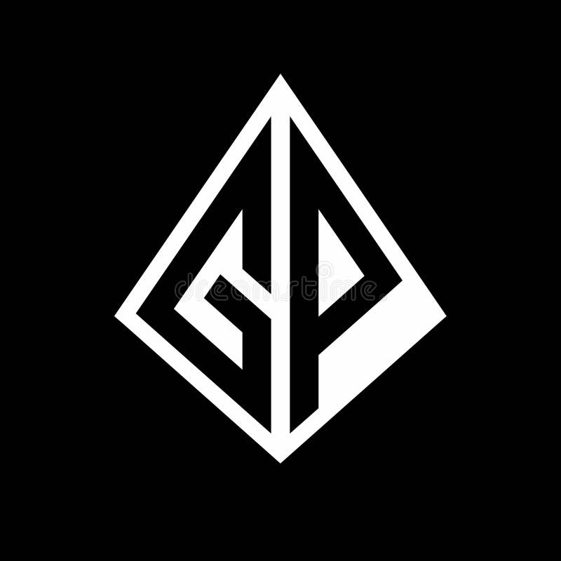 GP Logo Letters Monogram with Prisma Shape Design Template Stock Vector ...