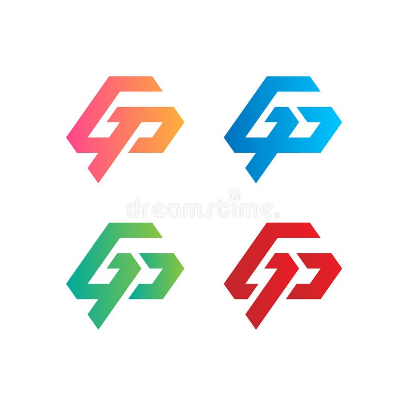 GP Logo, GP Monogram, Initial GP Logo, Letter GP Logo, Abstract, Icon ...