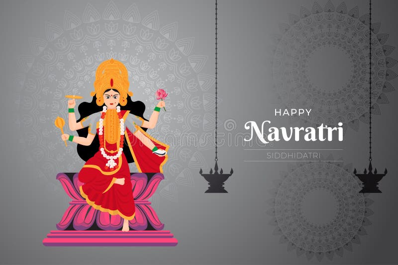 Siddhidatri Stock Illustrations – 62 Siddhidatri Stock Illustrations ...