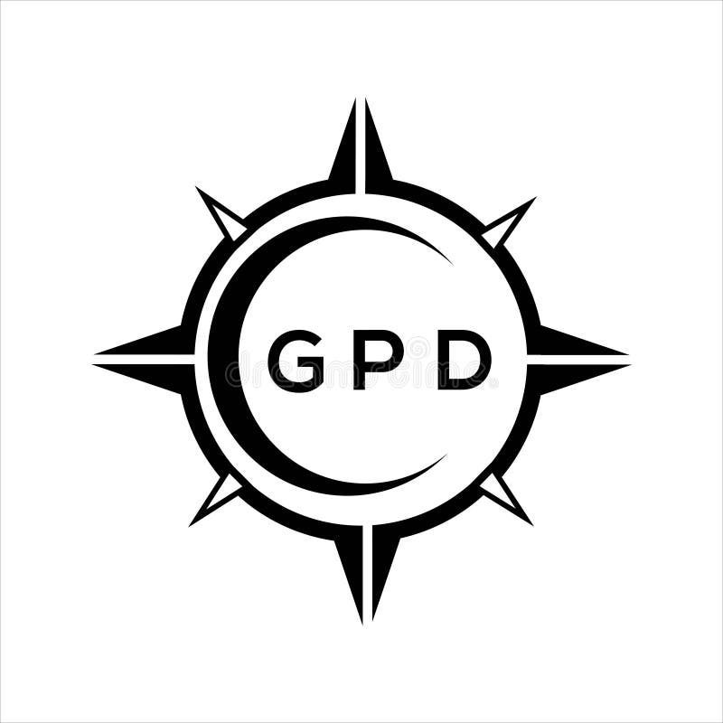 GPD Abstract Technology Circle Setting Logo Design on White Background ...