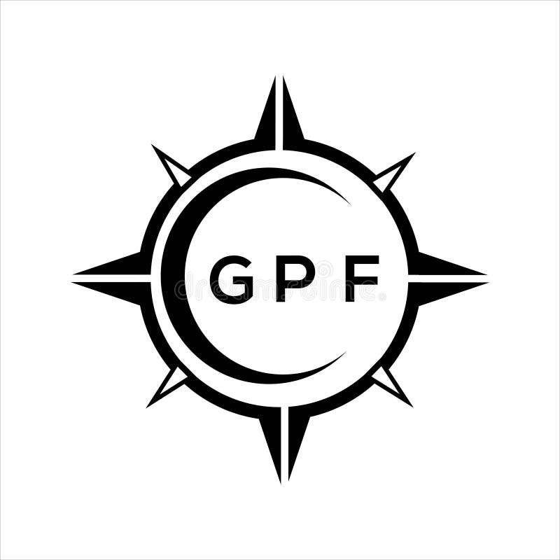 GPF Abstract Technology Circle Setting Logo Design on White Background ...