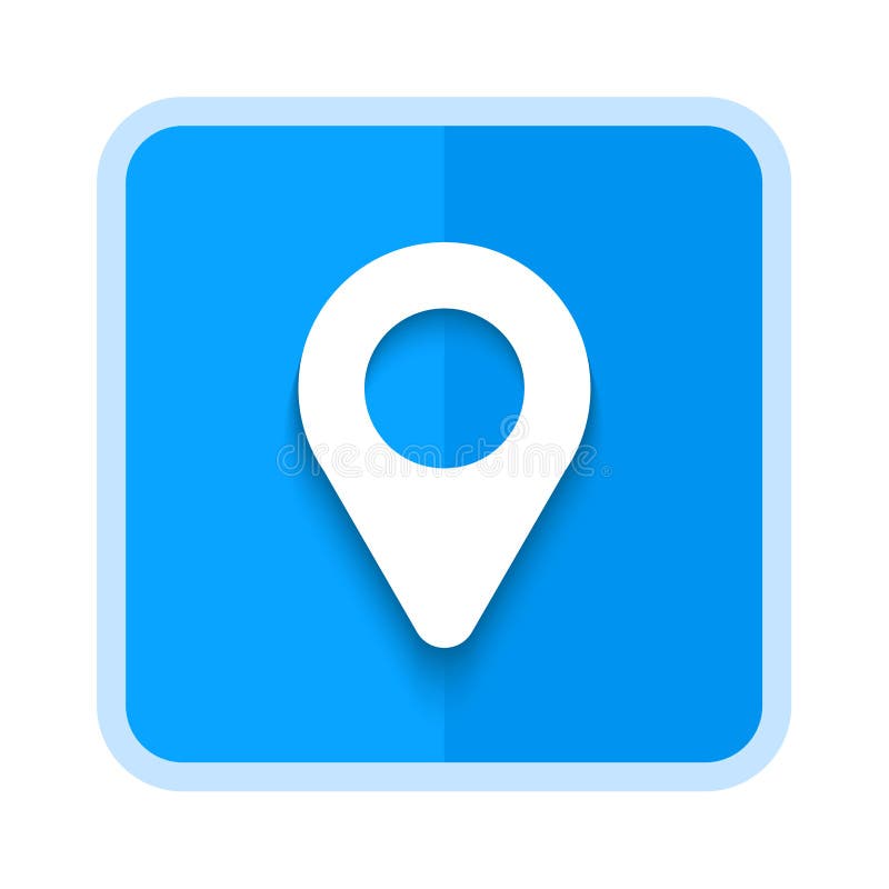 Gps blue button stock vector. Illustration of area, global - 128548908