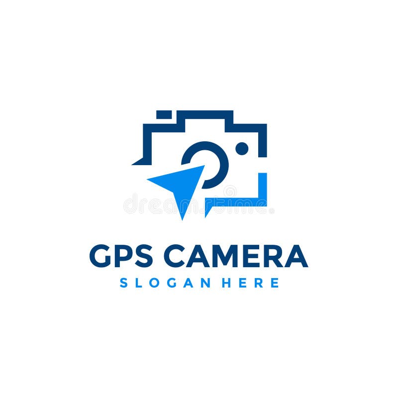 Gps Camera Logo Design Template Stock Vector - Illustration of design ...
