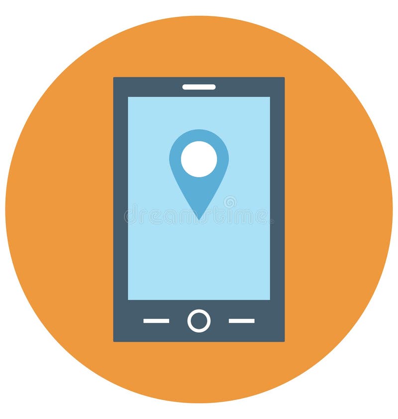 Gps Device Color Vector Icon Which Can Easily Modify or Edit Stock ...