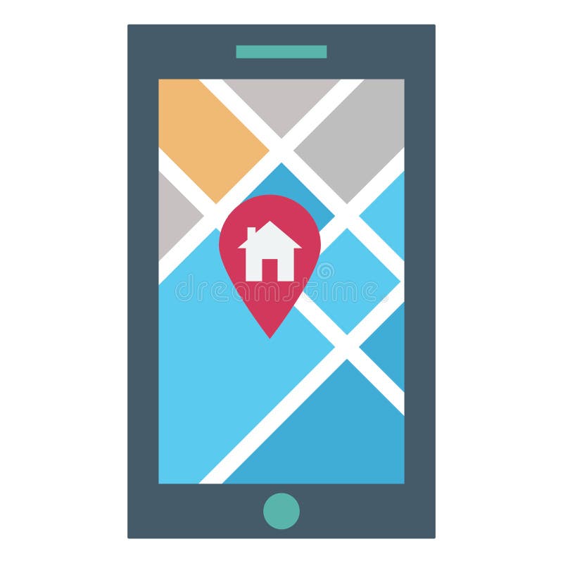 Gps Device Color Vector Icon Fully Editable Stock Vector - Illustration ...