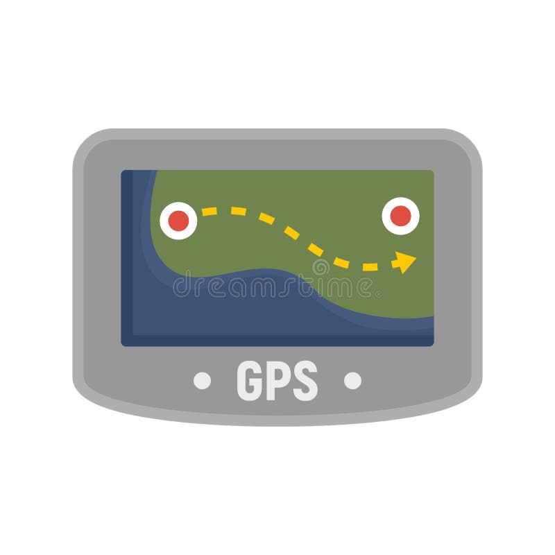 Gps Device Icon, Flat Style Stock Vector - Illustration of device ...