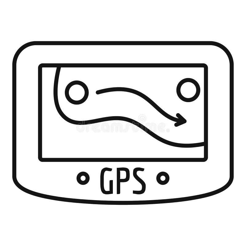 Gps Device Icon, Outline Style Stock Vector - Illustration of paper ...