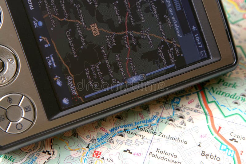 GPS e mapa foto de stock. Imagem de mapa, localizar, neaten - 4391984