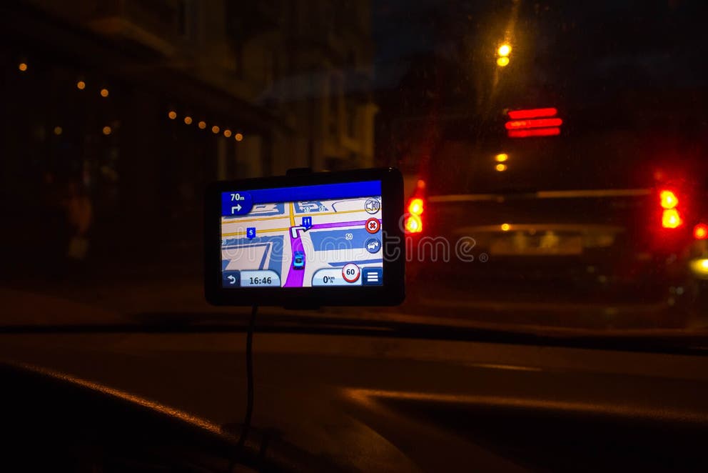 GPS or Global Positioning System Car Navigation Device Stock Image ...