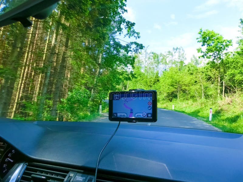 GPS or Global Positioning System Car Navigation Device Stock Image ...