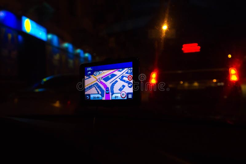 GPS or Global Positioning System Car Navigation Device Stock Image ...