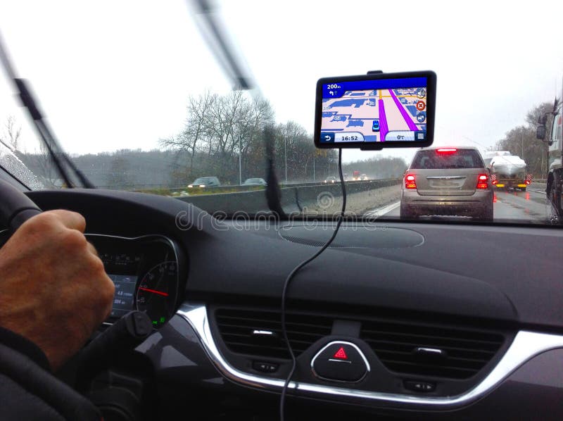 GPS or Global Positioning System Car Navigation Device Stock Image ...