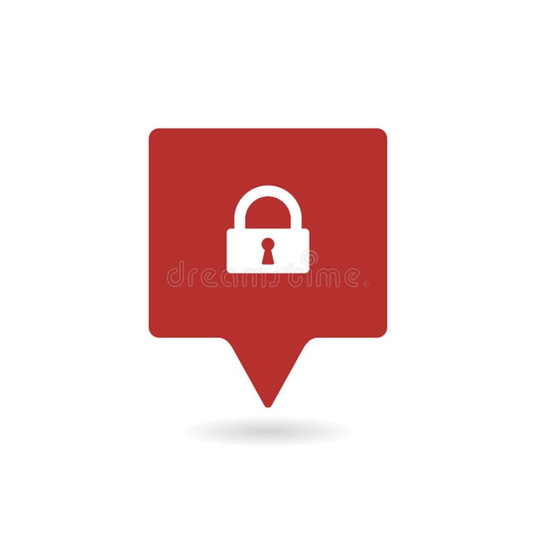GPS Icon with Padlock Sign. GPS Icon and Security, Protection, Privacy ...