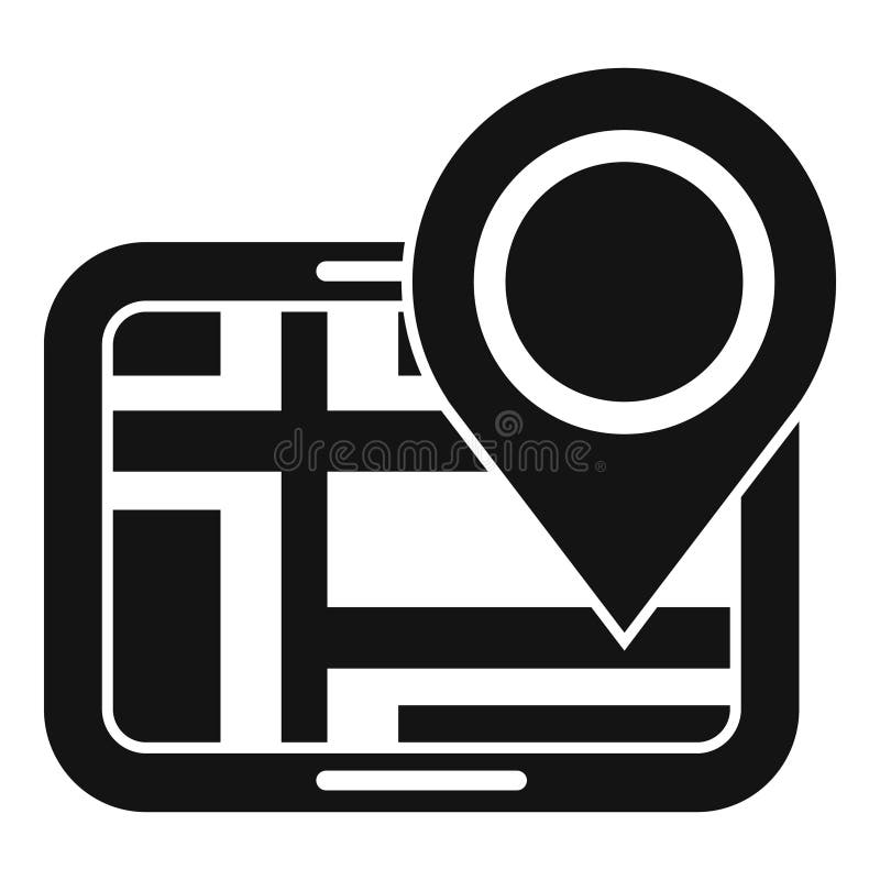 Gps Icon Showing Location on Digital Tablet Interface Stock Vector ...