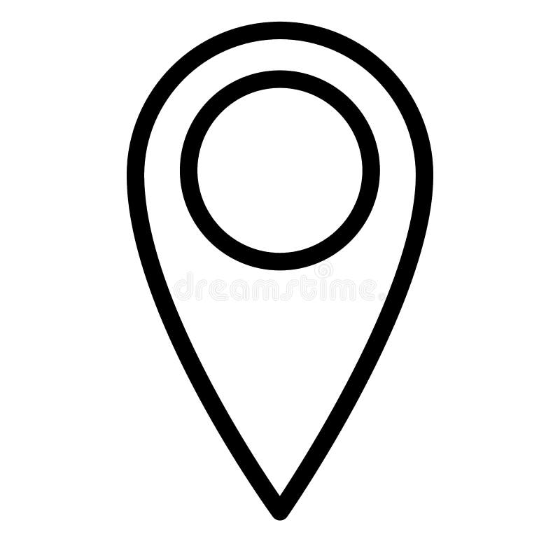GPS Line Icon. Location Vector Illustration Isolated on White Stock ...
