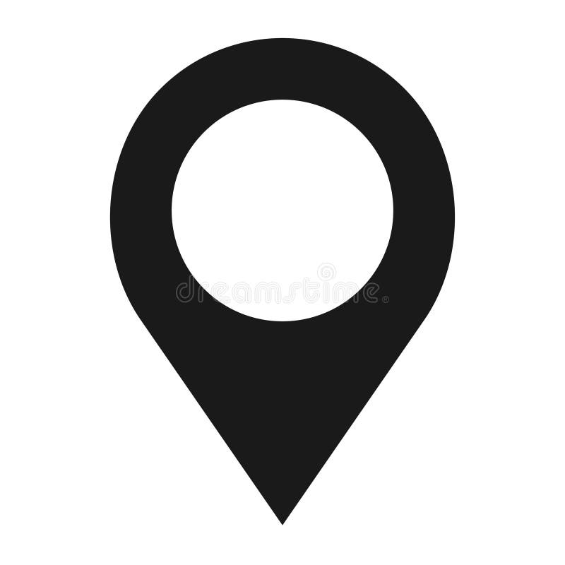 Gps Location Map Pointer Icon Black Stock Vector Illustration Of Point Flat 324128167 3450