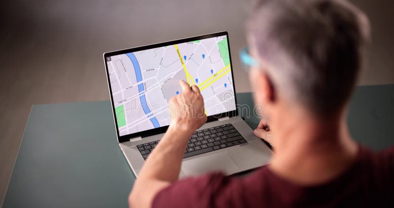 GPS Location Map Search stock image. Image of device - 355720789