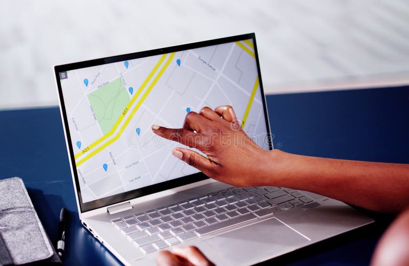 GPS Location Map Search Online Stock Image - Image of copy, digital ...