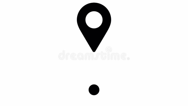 Location Pointer Animation. Red Map Pin Icon. Pointer Pinner in Red ...