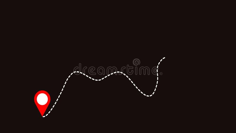 GPS Location Pointer Animation Alpha Channel. GPS Map Navigator Mark ...