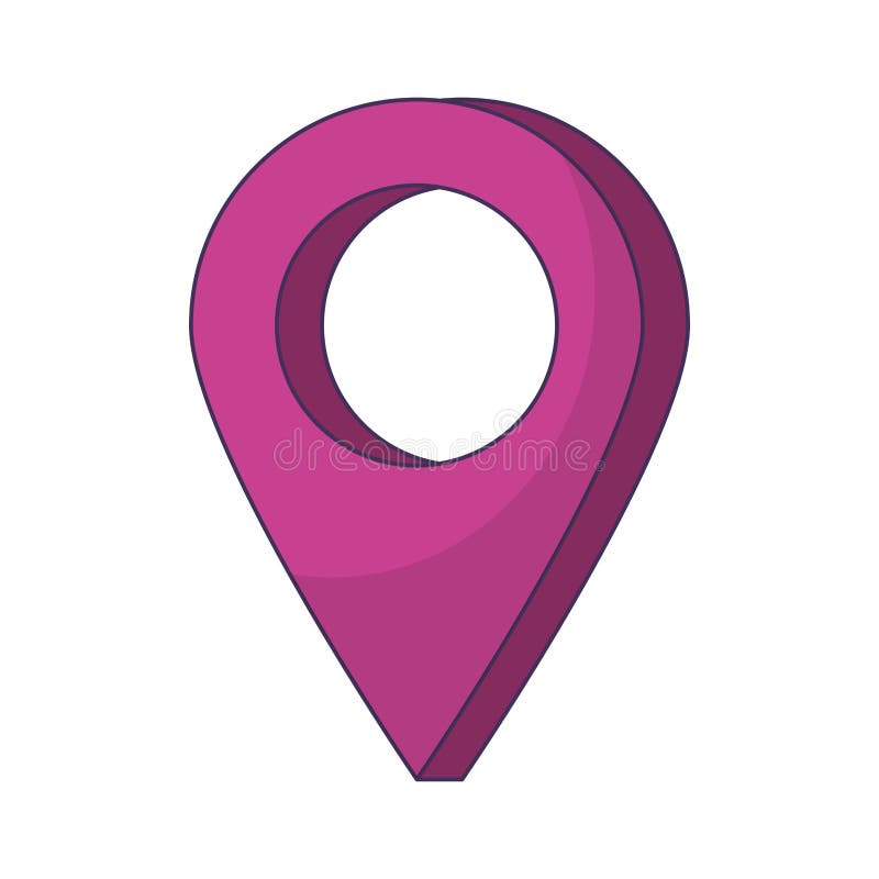 Gps Location Pointer Navigation Cartoon Stock Vector - Illustration of ...