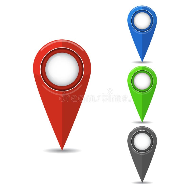 Map Pointer Flat Icon. GPS Location Symbol. Vector Illustration. Stock Vector - Illustration of ...