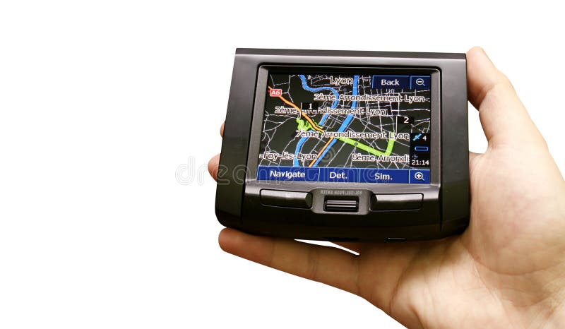 GPS with map stock photo. Image of gadget, guide, button - 11211336