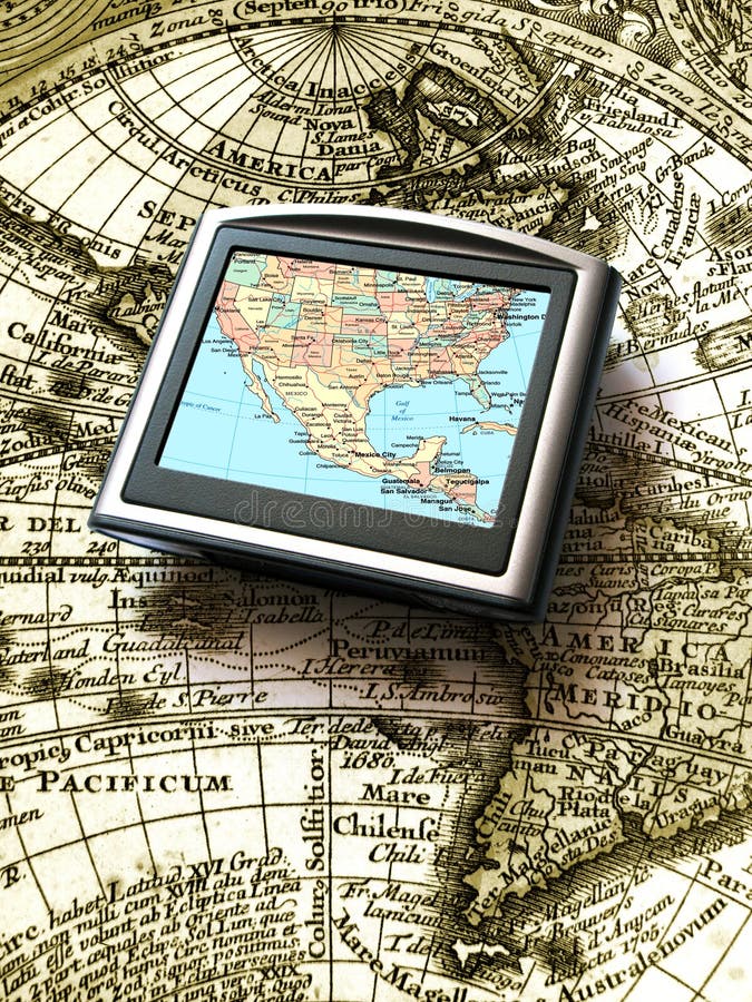 Gps map stock image. Image of future, times, modern, retro - 8336519