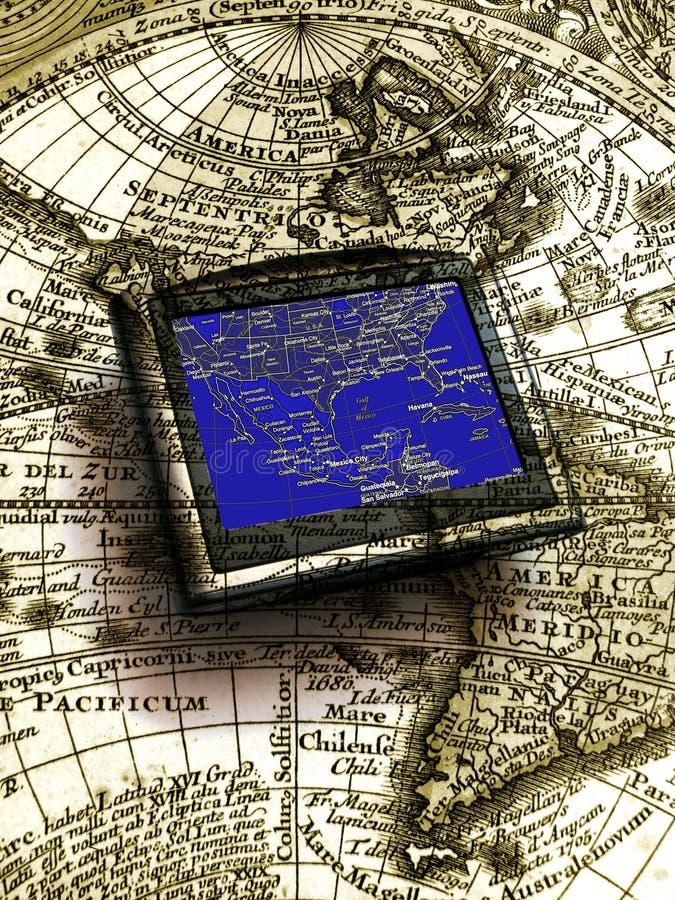 Gps map stock photo. Image of ancient, times, device, electronics - 8336632
