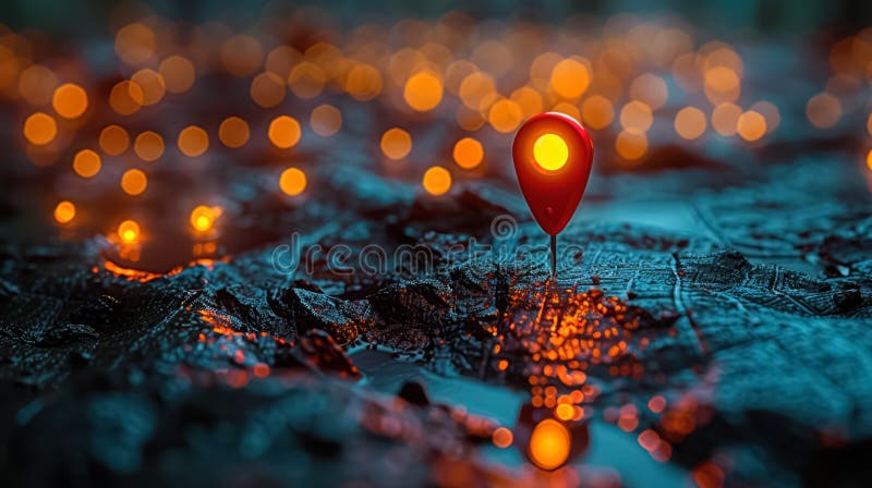 GPS Map, Digital Pin Address Location on Mobile Apps Stock Illustration ...