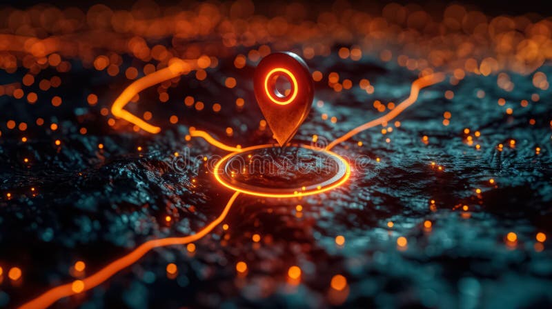 GPS Map, Digital Pin Address Location on Mobile Apps Stock Illustration ...