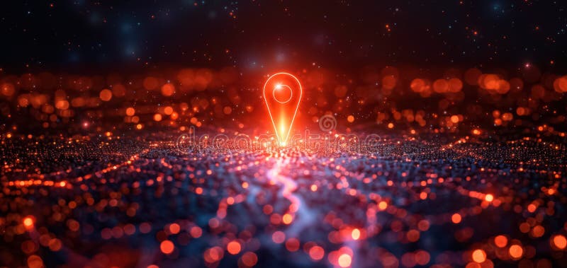 GPS Map, Digital Pin Address Location on Mobile Apps Stock Illustration ...