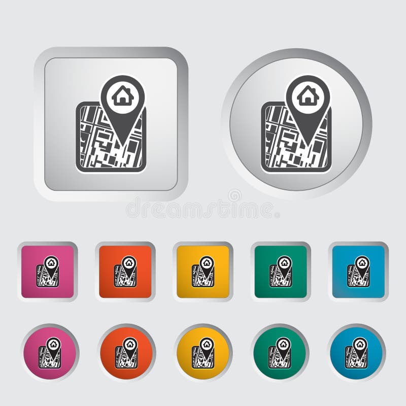 GPS map icon. stock vector. Illustration of compass, global - 89756544