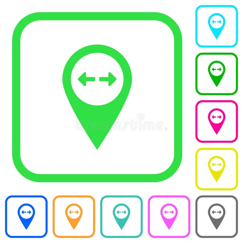 GPS Map Location Distance Vivid Colored Flat Icons Stock Vector ...