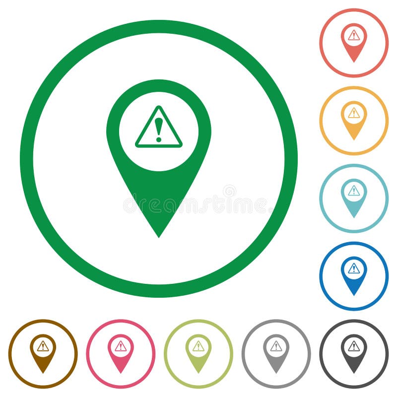 GPS Map Location Warning Square Flat Icons Stock Vector - Illustration ... GPS Map Location Warning Square Flat Icons Stock Vector - Illustration ...
