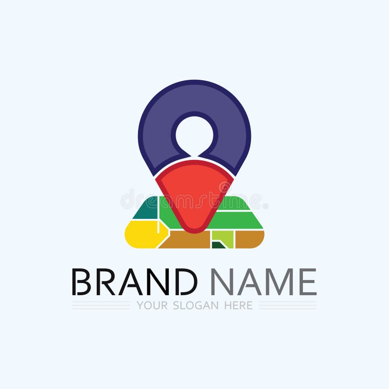 GPS and MAP Logo Navigator Sign Location Symbol Design Vector ...