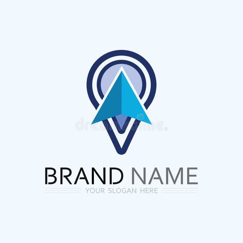 GPS and MAP Logo Navigator Sign Location Symbol Design Vector ...