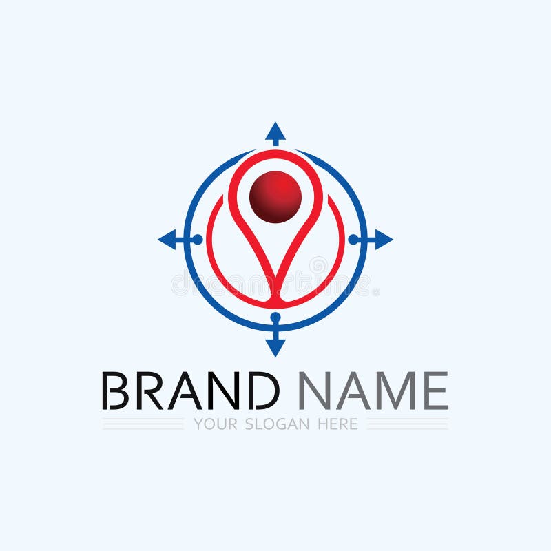 GPS and MAP Logo Navigator Sign Location Symbol Design Vector ...